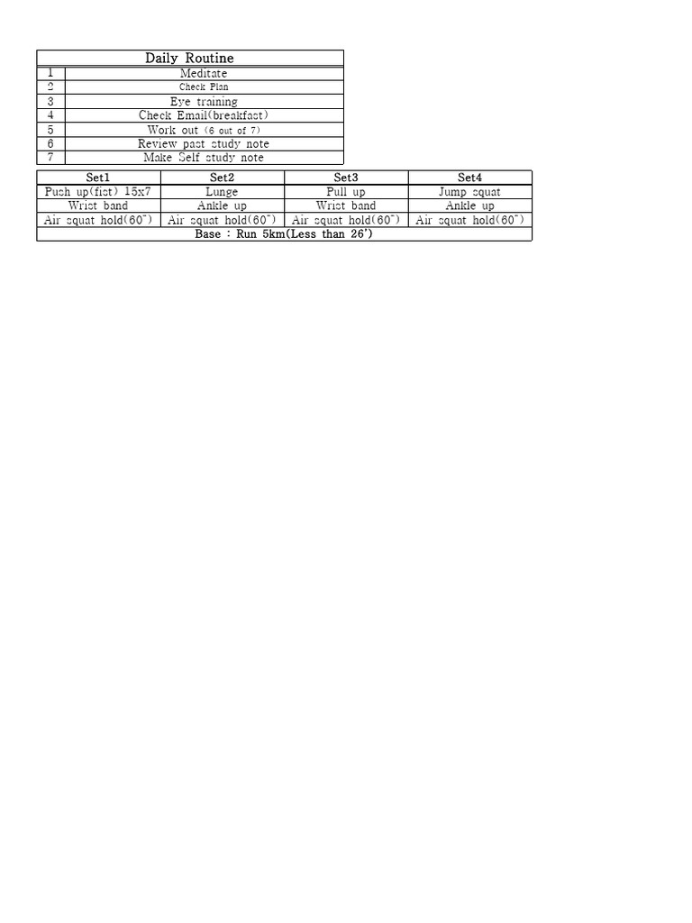 Work Out Plan Pdf
