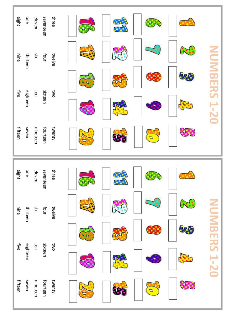 Numbers 1-20 | PDF