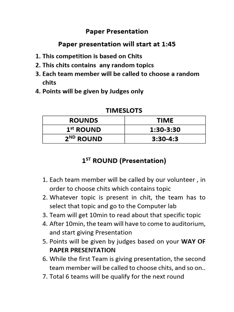 Paper Presentation | PDF