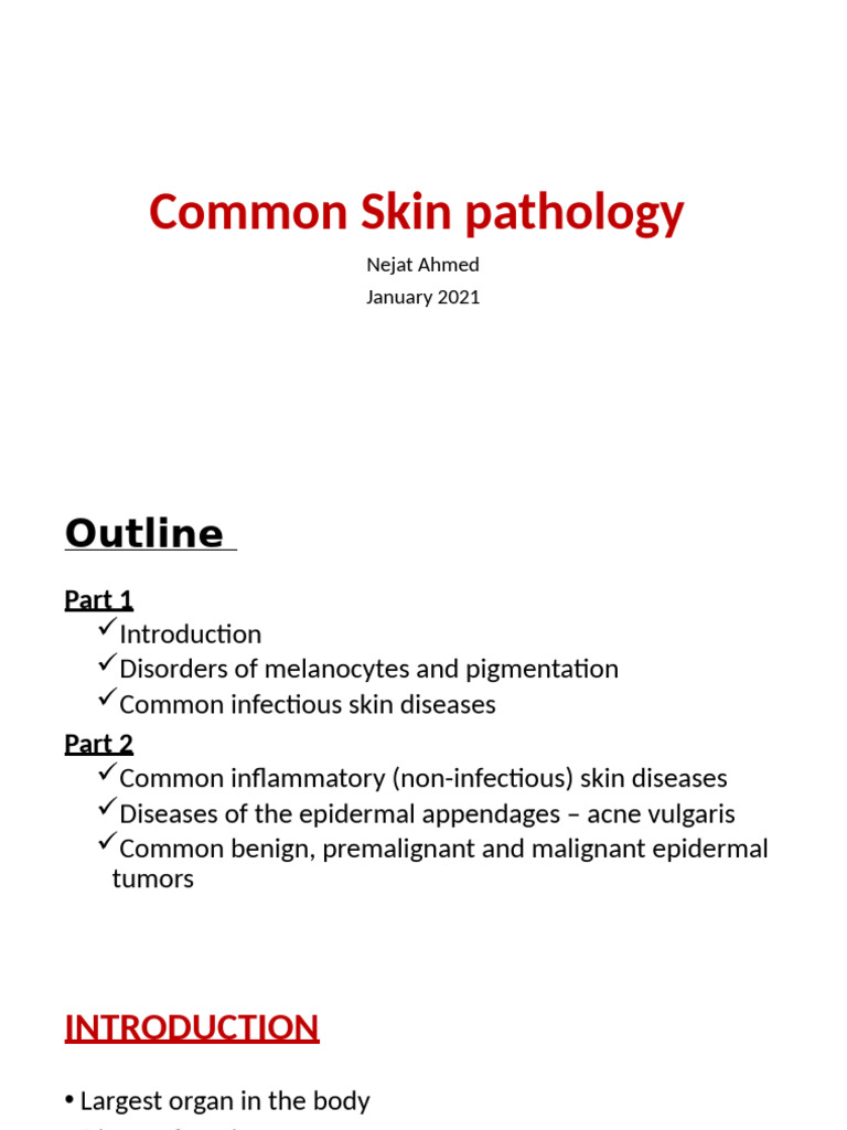 Skin Pathology Overview and Disorders | PDF | Epidermis | Skin
