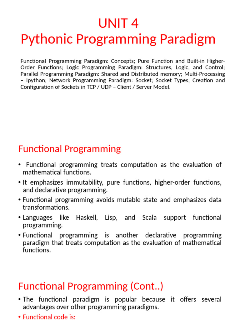 Unit 4 APP (2) | PDF | Functional Programming | Parameter (Computer Programming)