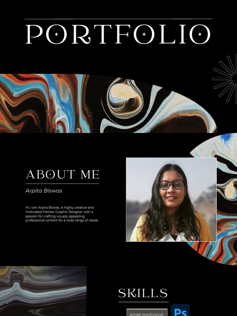 Black and White Aesthetic Abstract Creative Portfolio (1) | PDF