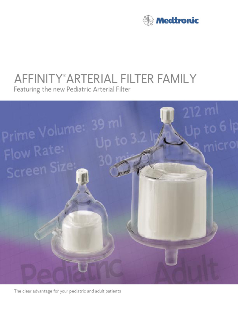 1486028344-Affinity Arterial Filter Brochure | PDF | Medical Specialties | Clinical Medicine