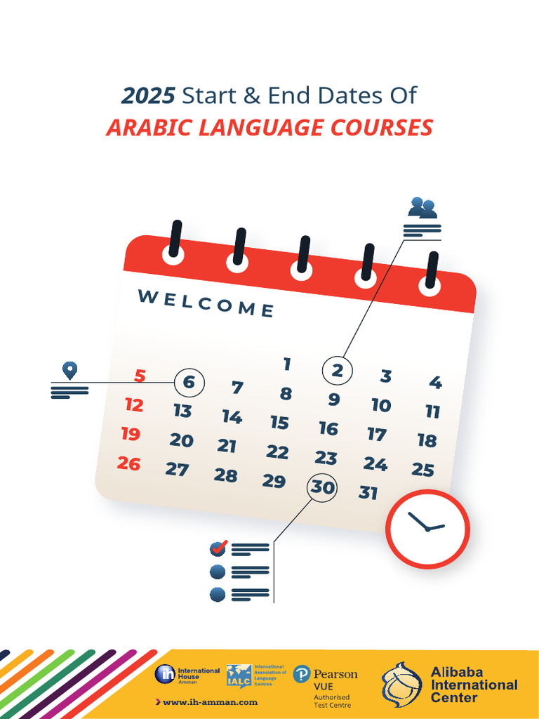2025 Arabic Course Start & End Dates | PDF