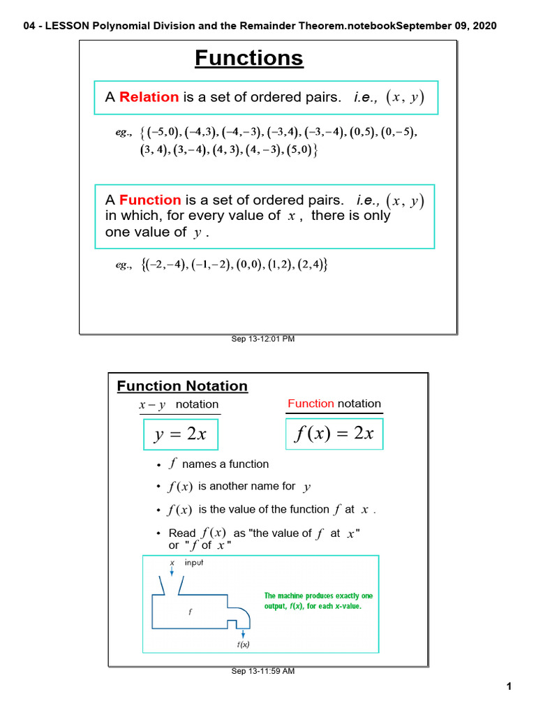 Polynomial Division & Remainder Theorem | PDF | Polynomial | Abstract ...