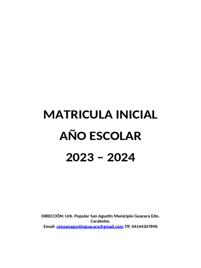 ETIQUETAS CEIS SAN AGUSTIN 2023 2024 | PDF