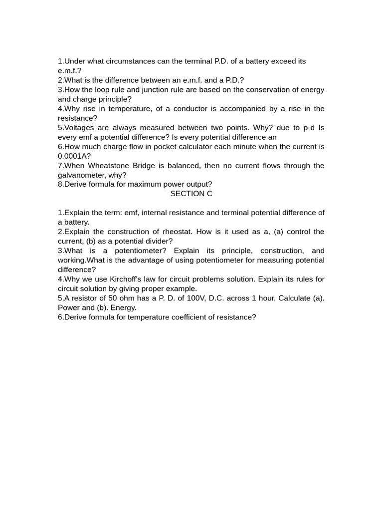 Physics Chapter 2 Class 12 KPK | PDF