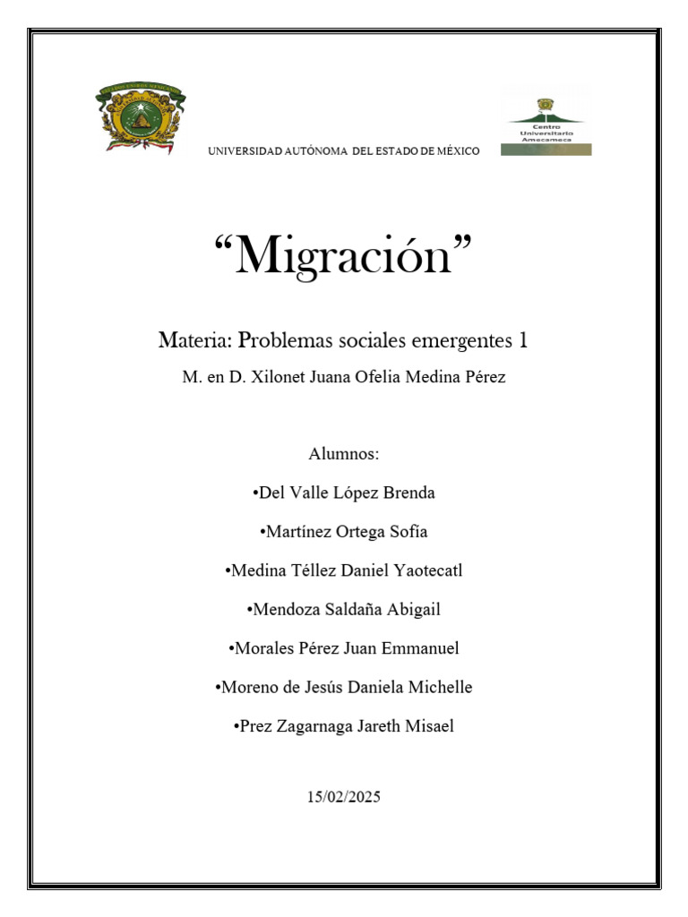 MIGRACION (1) - Combinado | PDF | Migración humana | México
