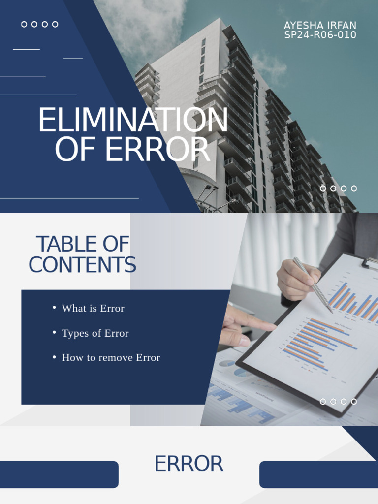 Error Elimination Techniques Explained | PDF | Observational Error ...