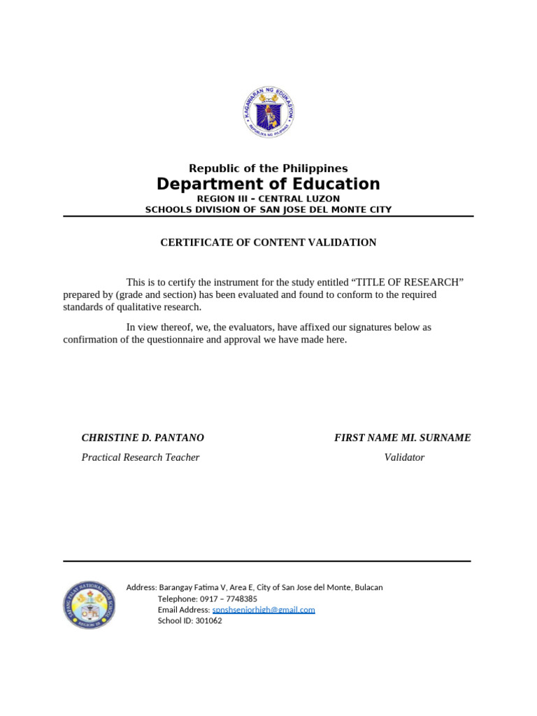 Instrument Validation Pdf