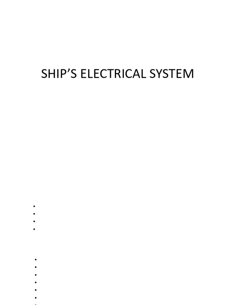 Ship Electrical Distribution Overview | PDF | Fuse (Electrical ...