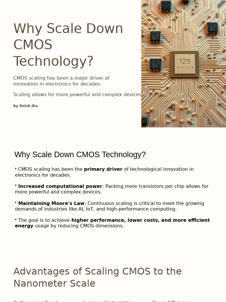 Why Scale Down CMOS Technology | PDF | Cmos | Integrated Circuit