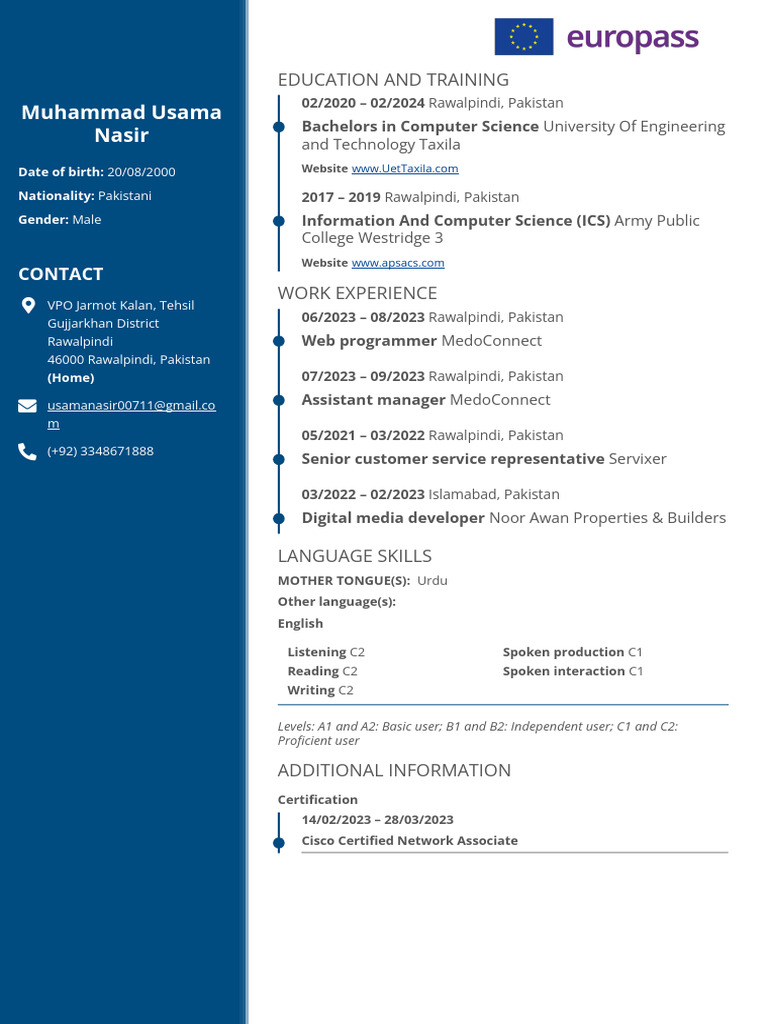 Muhammad Usama's Resume | PDF