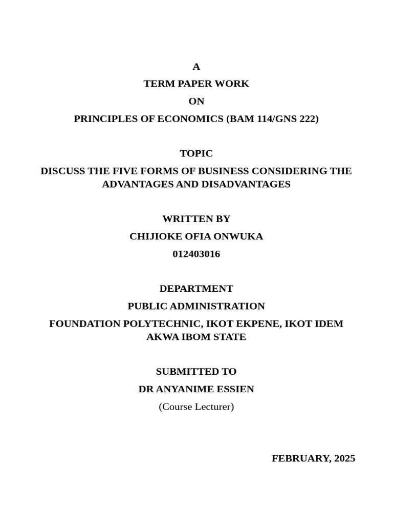 CHIJIOKE WORK 2 | PDF | Limited Liability Company | Partnership