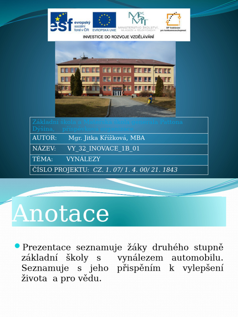 VY 32 Inovace Vynálezy 01 | PDF