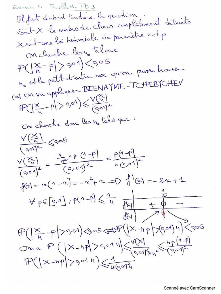 Corrigé - Exo 5 - Feuille de TD3 | PDF