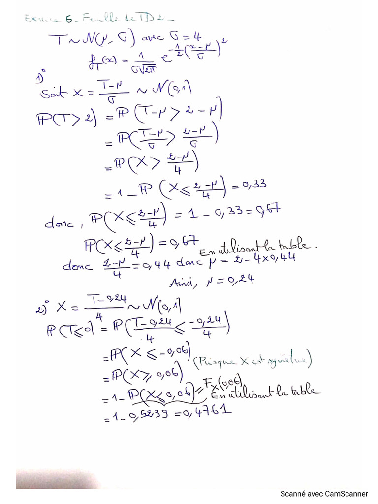 corrigés_exercices 6,7 et 10 (Feuille de TD2)+execice 5(Feuille de TD 3)_ | PDF