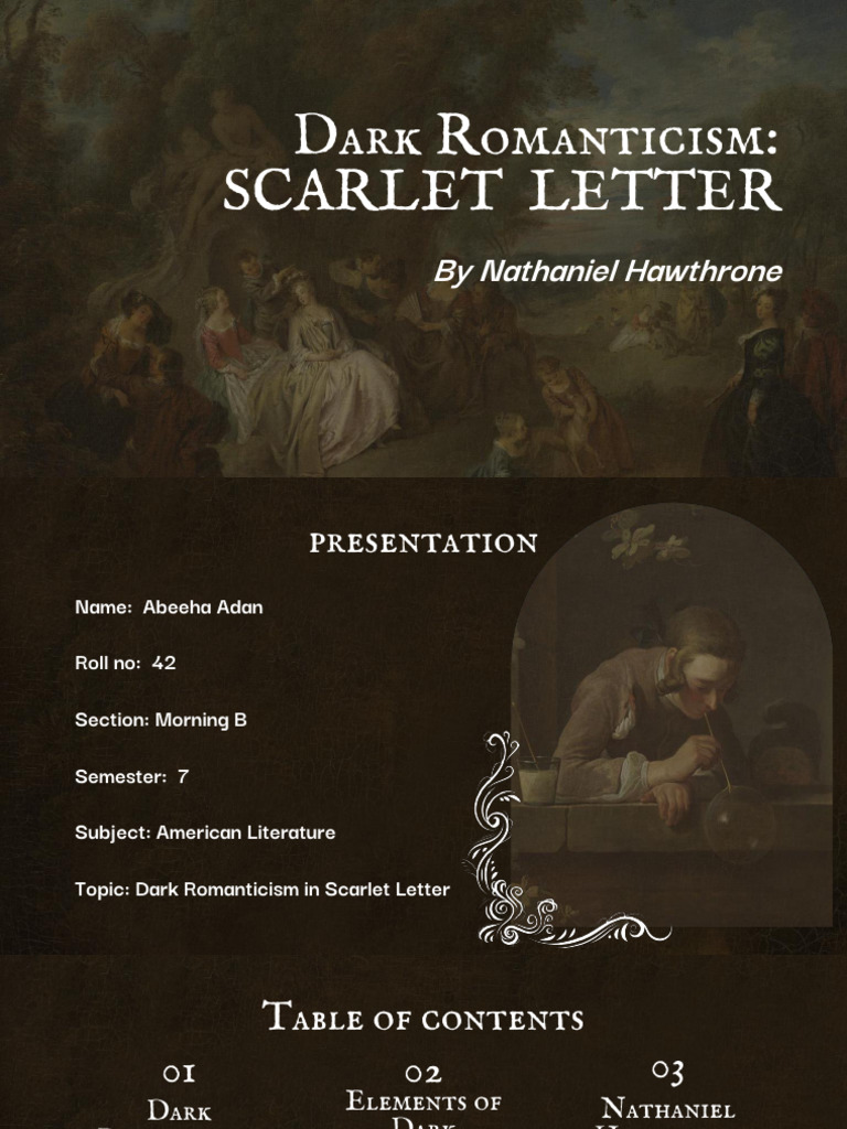 Dark Romanticism in The Scarlet Letter | PDF | Romanticism | The ...