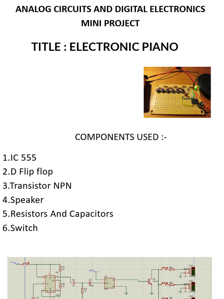 ANALOG CIRCUITS AND DIGITAL ELECTRONICS MINI PROJECT ppt-1-1 | PDF