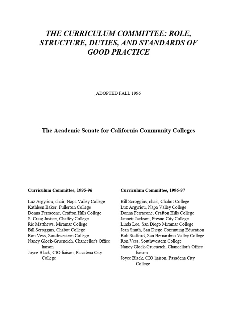 Curriculum_0 | PDF | Curriculum | Committee