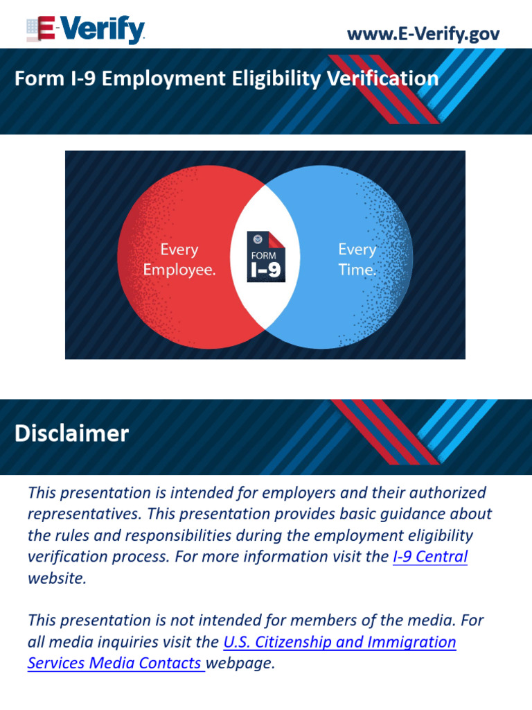 Form I-9 Employment Verification Guide | PDF | E Verify | Government