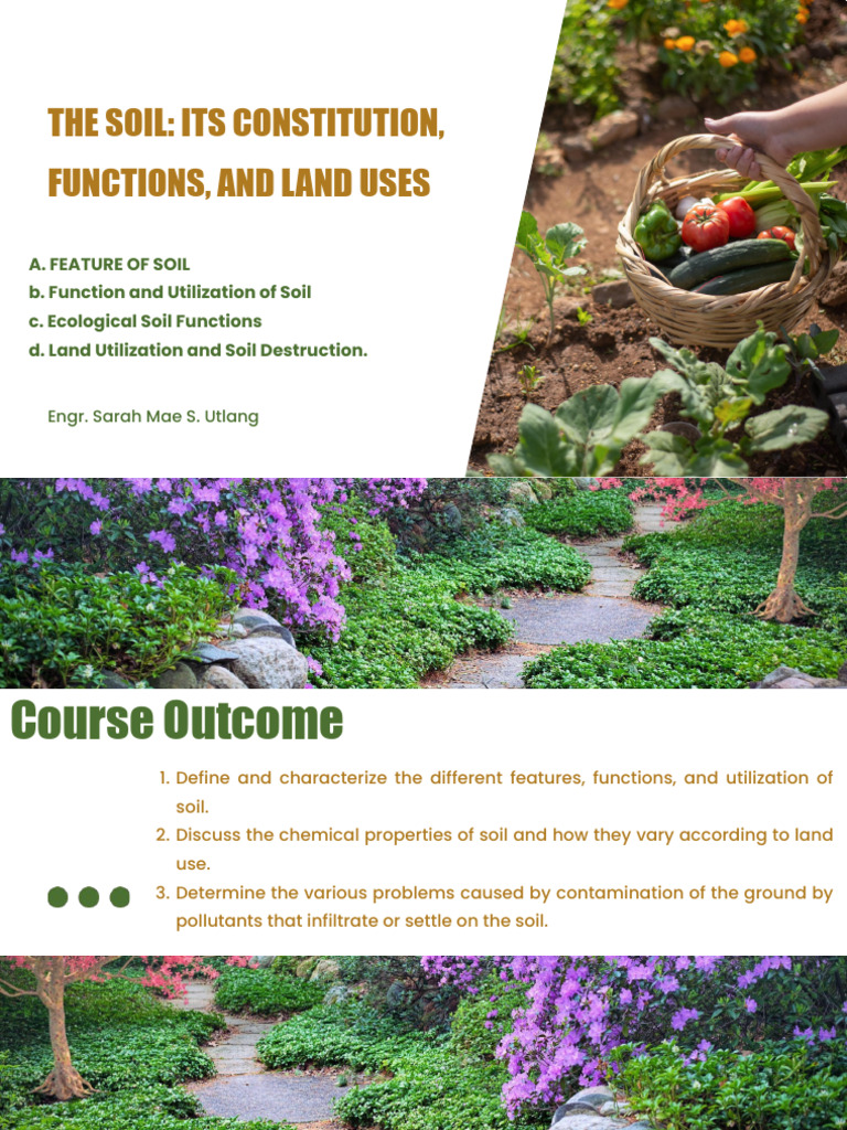 The Soil Its Constitution, Functions, and Land Uses | PDF | Soil ...