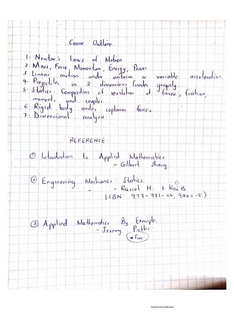 Applied Mathematics Notes | PDF