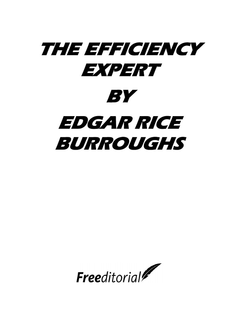 Edgar Rice Borroughs - The Efficiency Expert | PDF | Cost Of Living