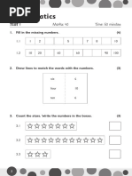 GRADE 1 Term 4 2023 Mathematics Assessment New | PDF | Mathematics