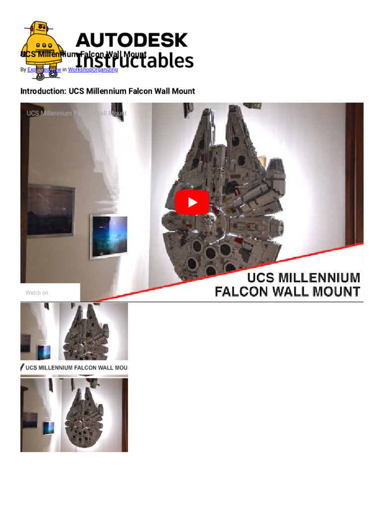UCS Millennium Falcon Wall Mount Guide | PDF | Manufactured Goods