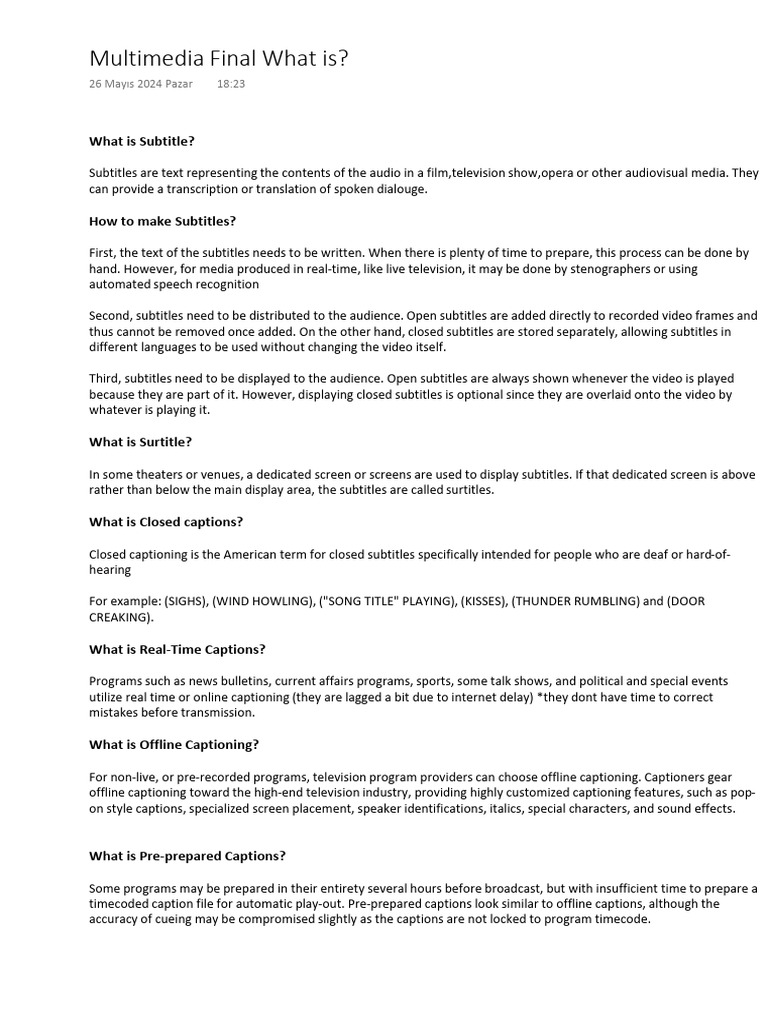 Multimedia Final What Is COMPLETE | PDF