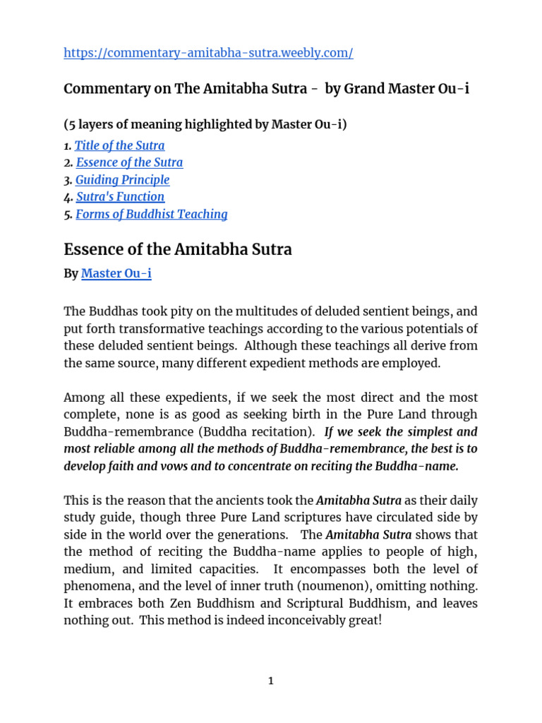 Commentary on the Amitabha Sutra_grand Master Ou-i | PDF | Bodhisattva ...