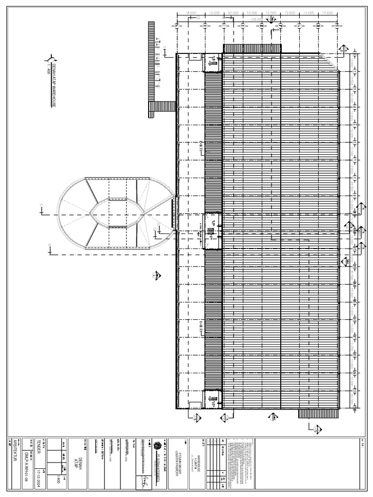 Denah Atap Warehouse 4 Lantai 1:400 | PDF