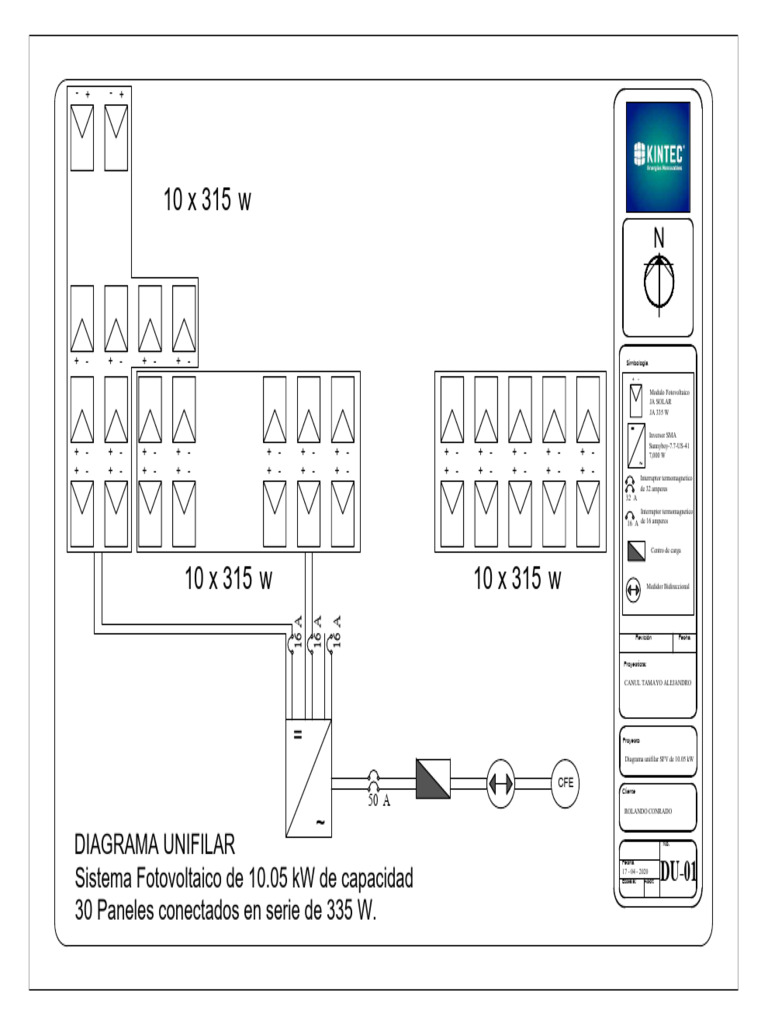 Diagrama Unifilar ROLANDO CONRADO-Model | PDF | Tecnología energética ...