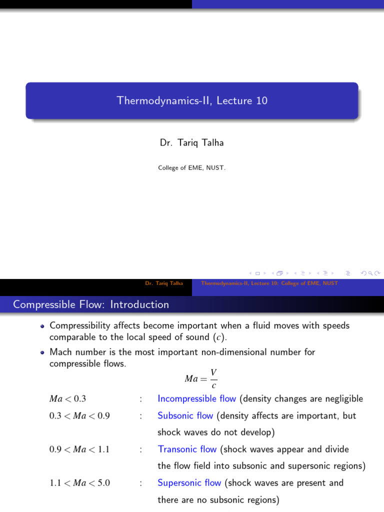 Lecture10 Thermo II | PDF | Fluid Dynamics | Enthalpy