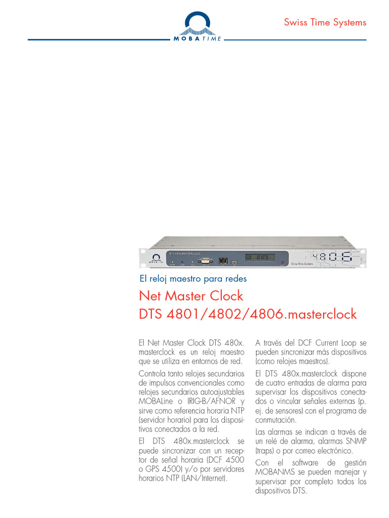 LS-800719.08-DTS-4801-4802-4806-masterclock | PDF | Relé | Red de área amplia