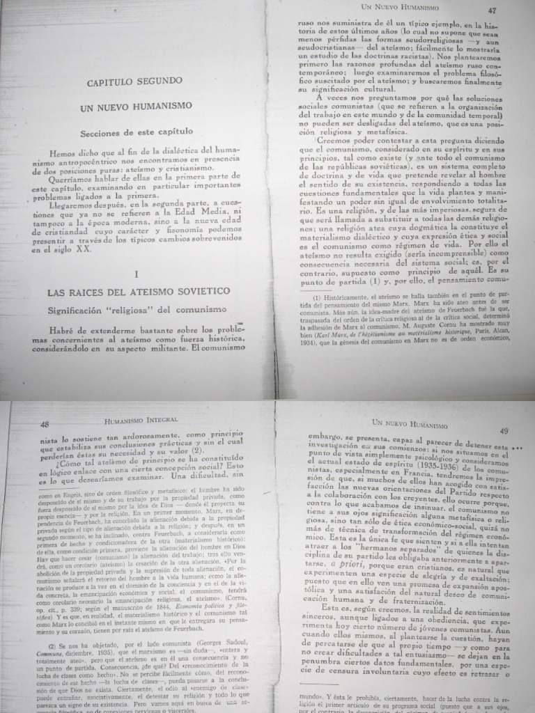 Humanismo Integral Cap2 | PDF