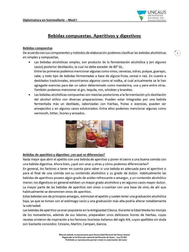 Clase 12 - Bebidas Compuestas | PDF | Bebida | Bebidas alcohólicas