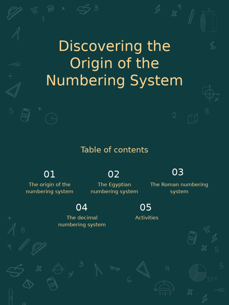 En Discovering the Origin of the Numbering System by Slidesgo | PDF ...