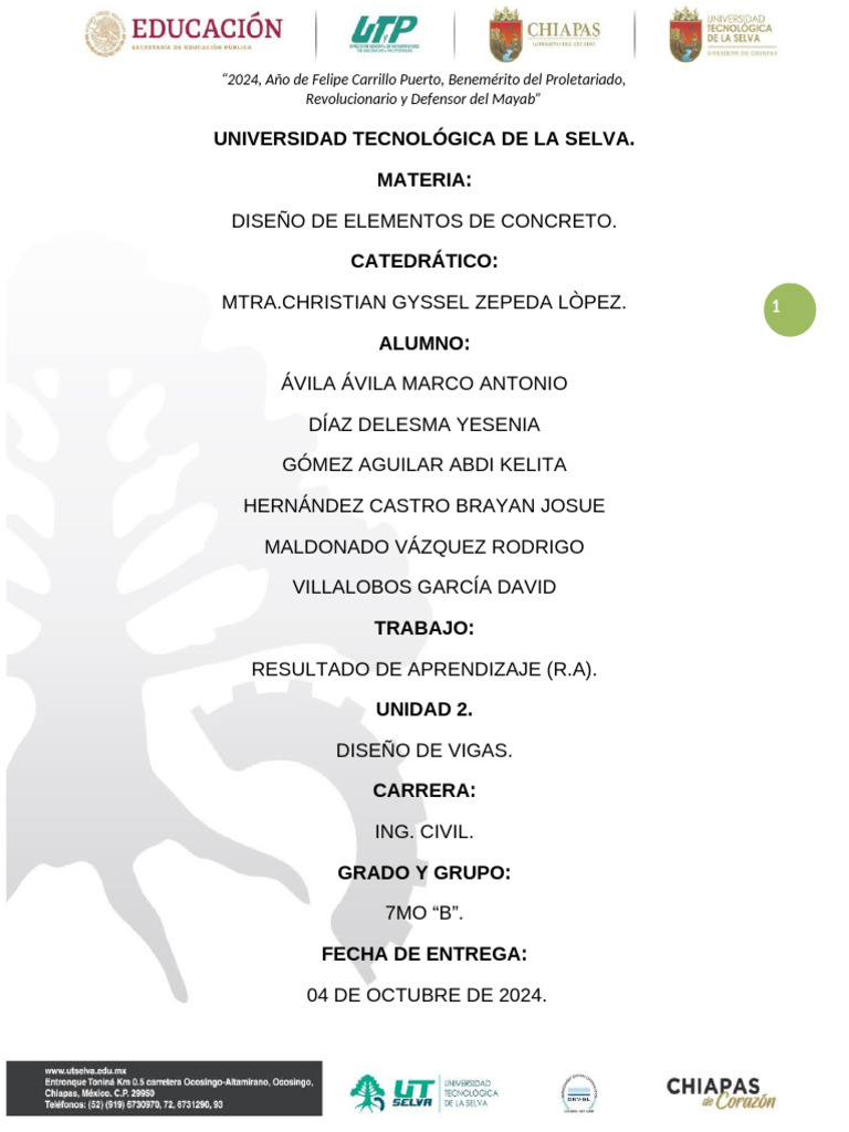 Ra 2da Unida Arq. Gyssel | PDF | Viga (Estructura) | Hormigón