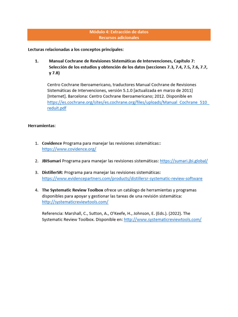 Herramientas para Revisiones Sistemáticas | PDF