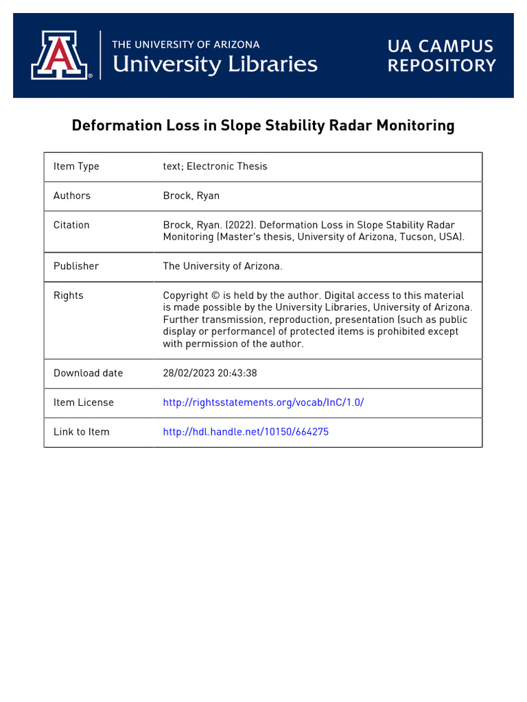 TESIS - Deformation Loss in Slope Stability Radar Monitoring - azu_etd ...