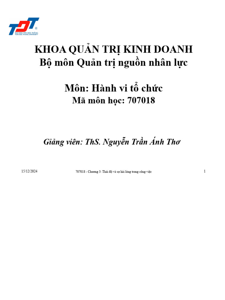 Hành VI T CH C | PDF