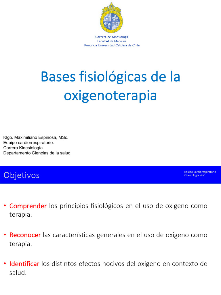Bases - Oxigenoterapia KIN304 | PDF | Tratamientos médicos | Sistema ...