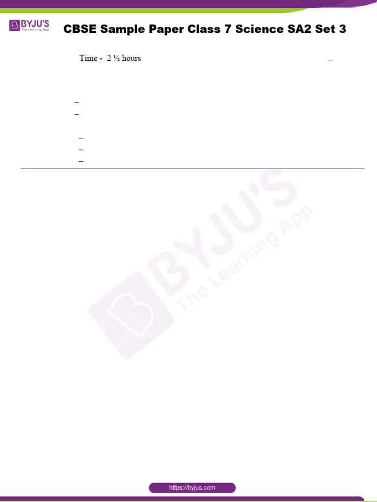 CBSE-Sample-Paper-Class-7-Science-SA2-Set-3 | PDF | Artery | Vein