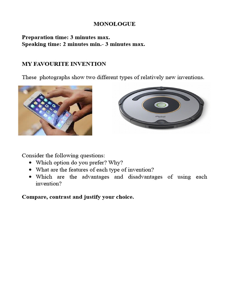 Monologue - My Favourite Invention | PDF