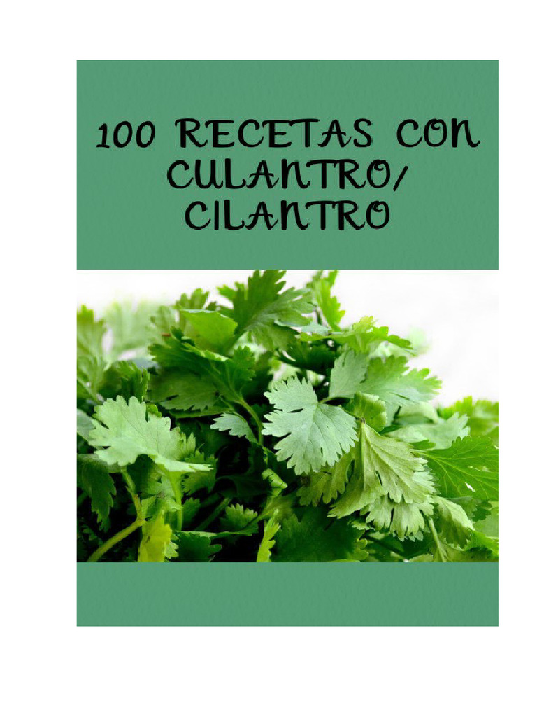 100 Recetas Con Cilantro | PDF | Cilantro | ensalada