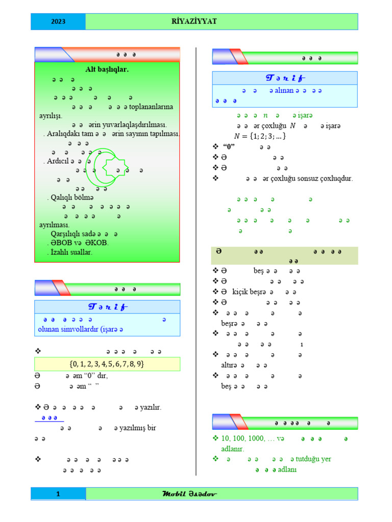 1 Natural ƏDƏDLƏR (Qayda Son) 110207 | PDF