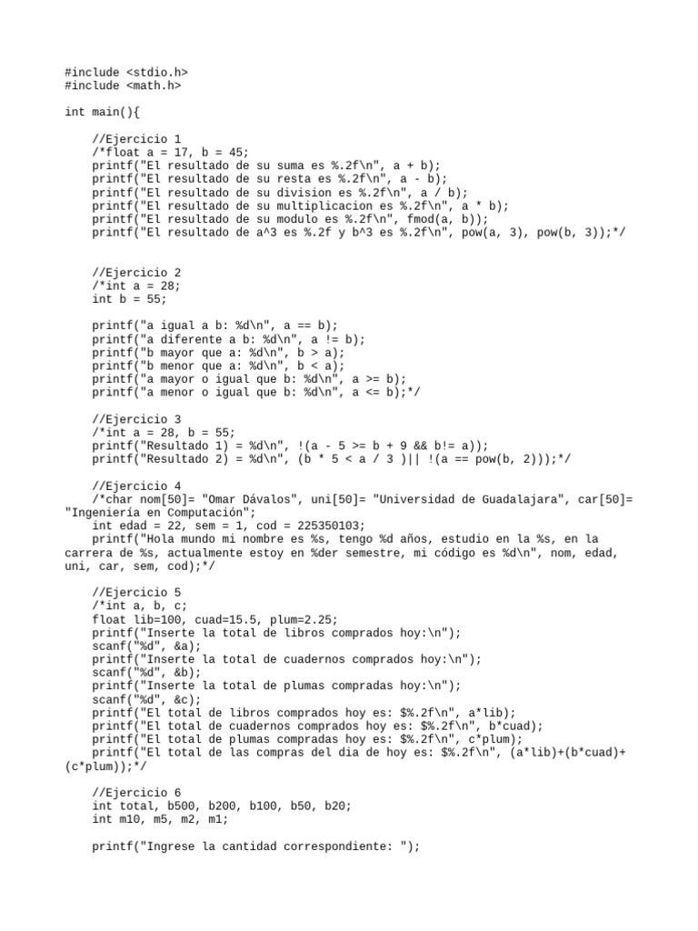 Practica Estructura Secuencial | PDF | Programación de computadoras | Ingeniería de software