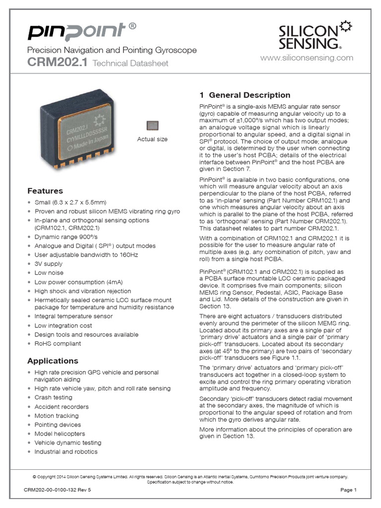 crm202 00 0100 132 Rev 5 Datasheet | PDF | Inertial Navigation System ...